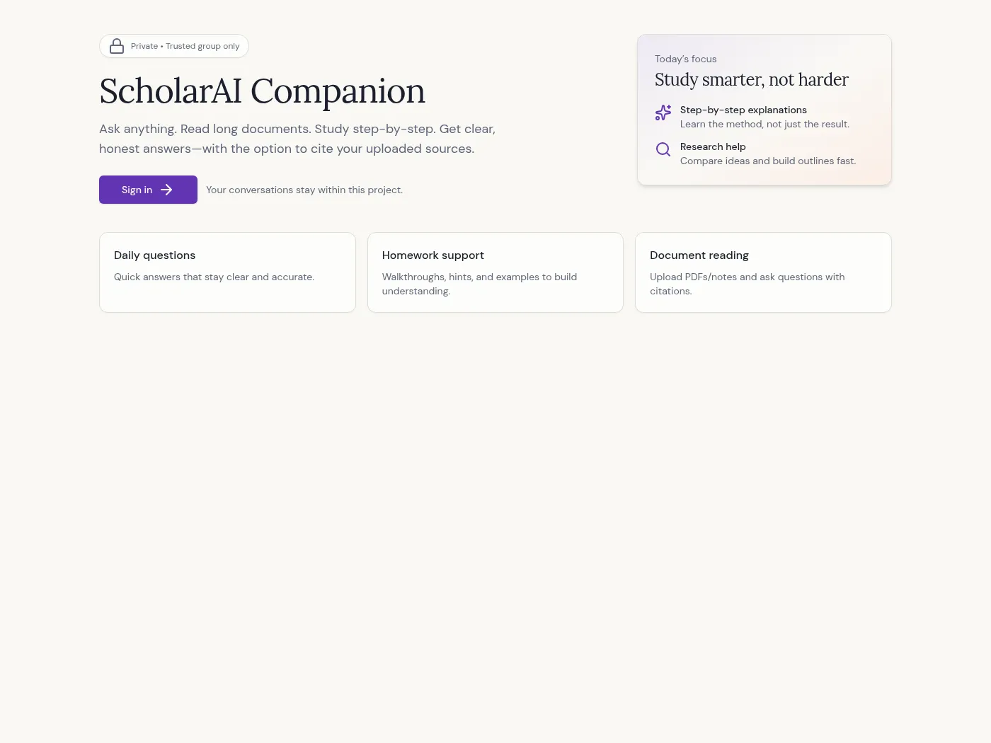 ScholarAI Companion