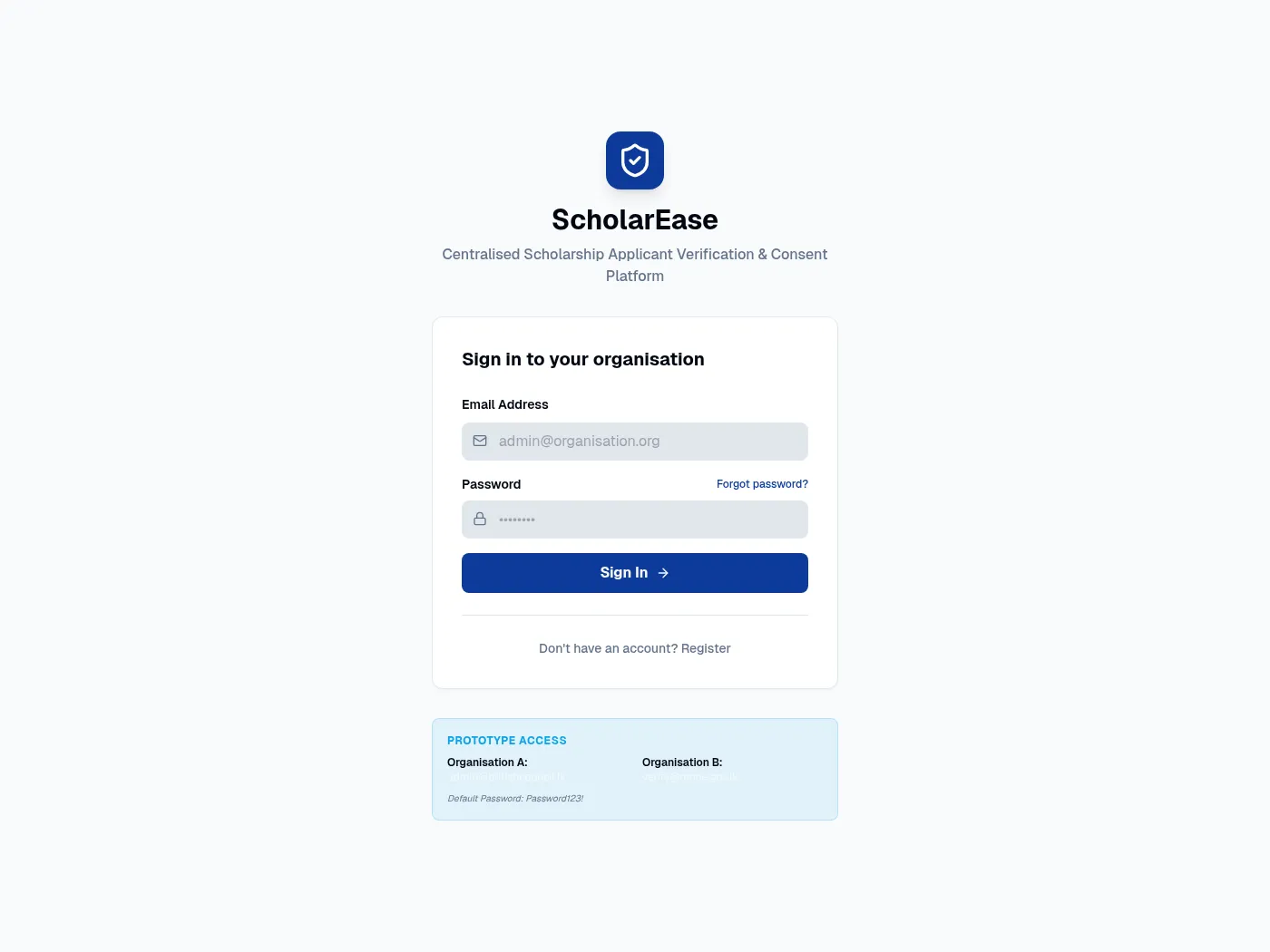 ScholarEase Verification Platform