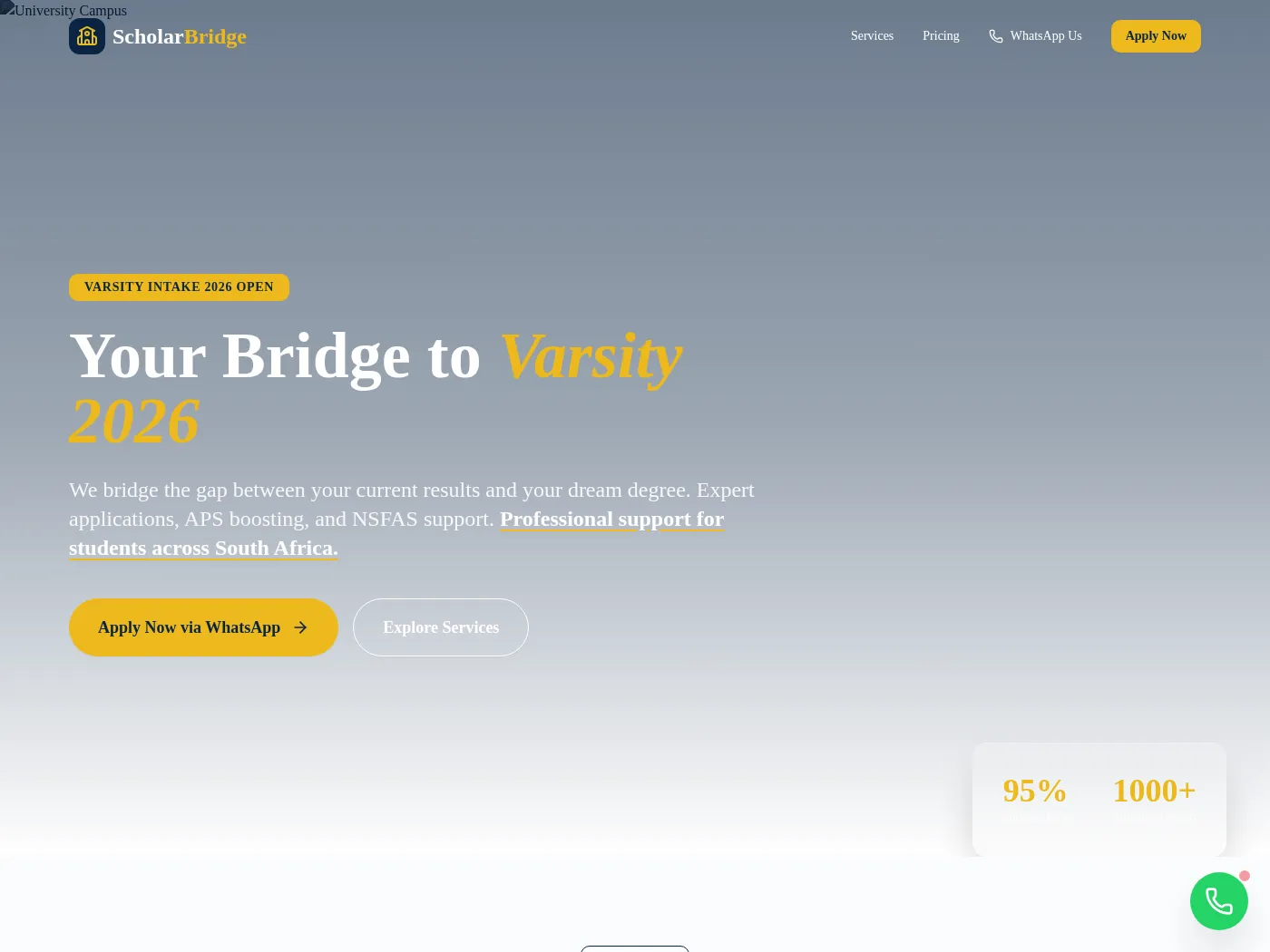 ScholarBridge Landing Page