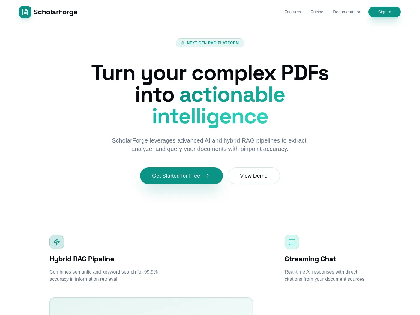 ScholarForge Platform