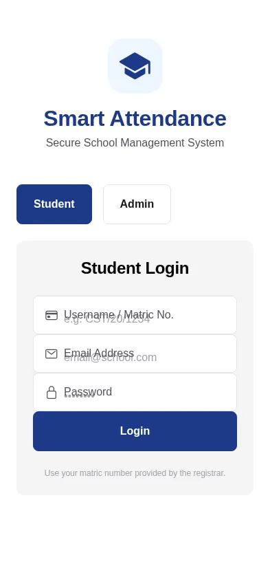 Smart School Attendance App