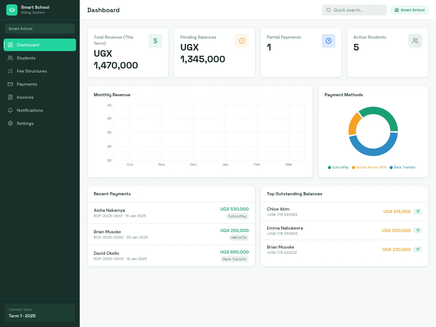 Smart School Billing