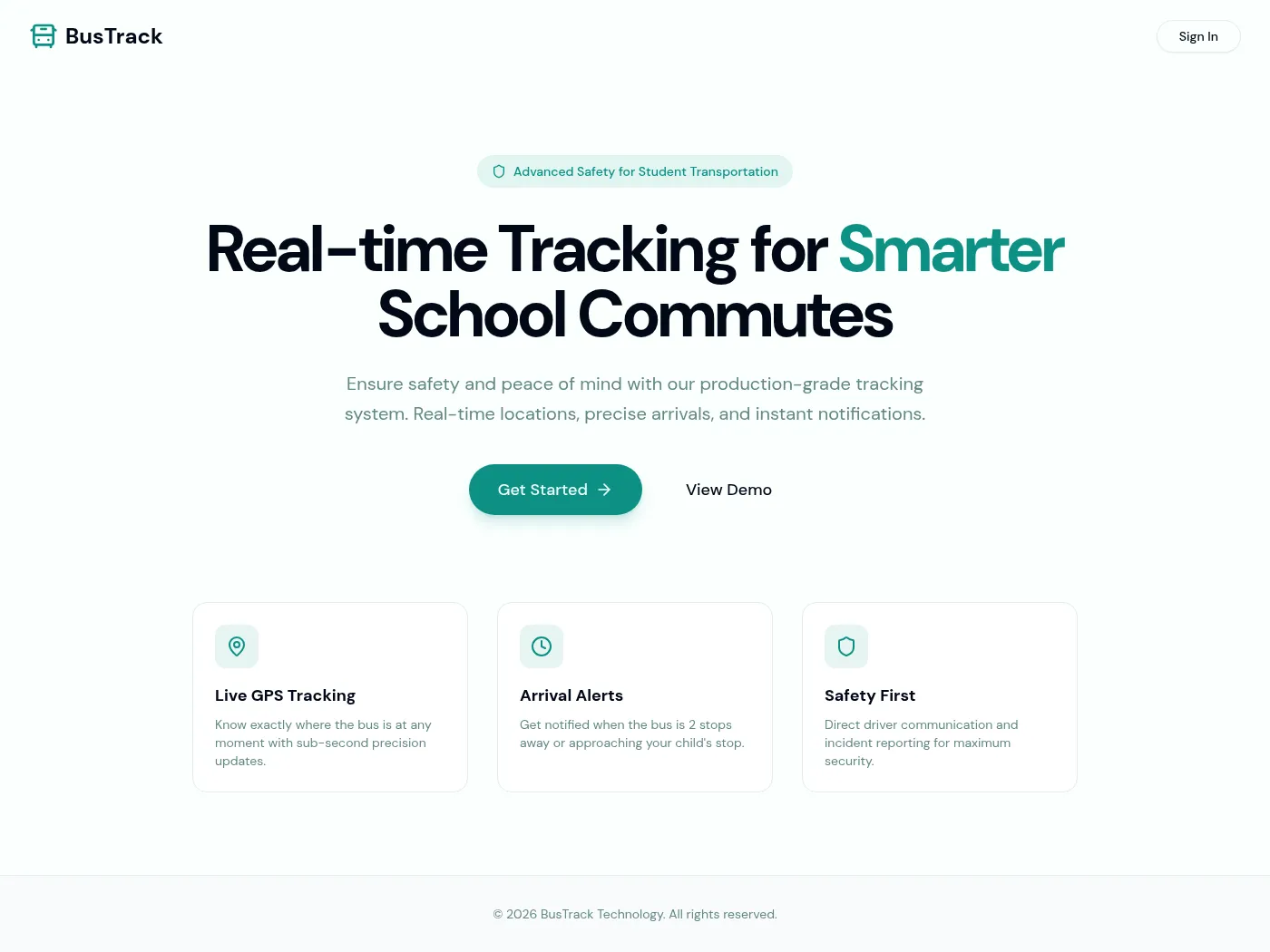 BusTrack Flutter App | Built with Blink
