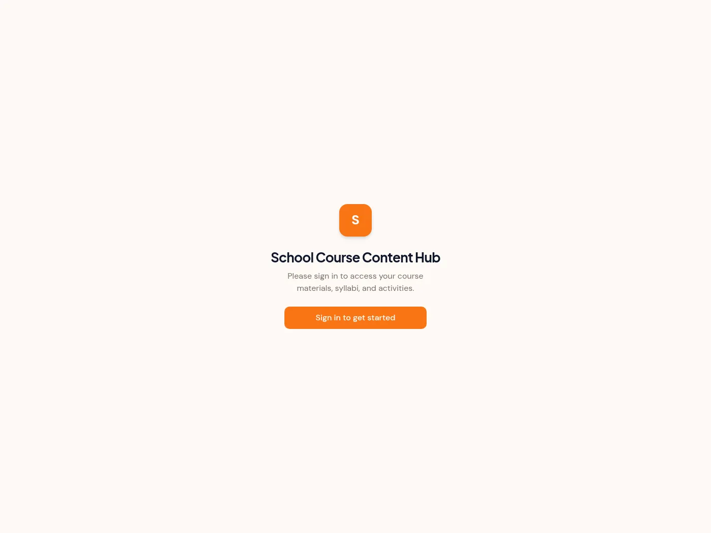 School Course Content Hub