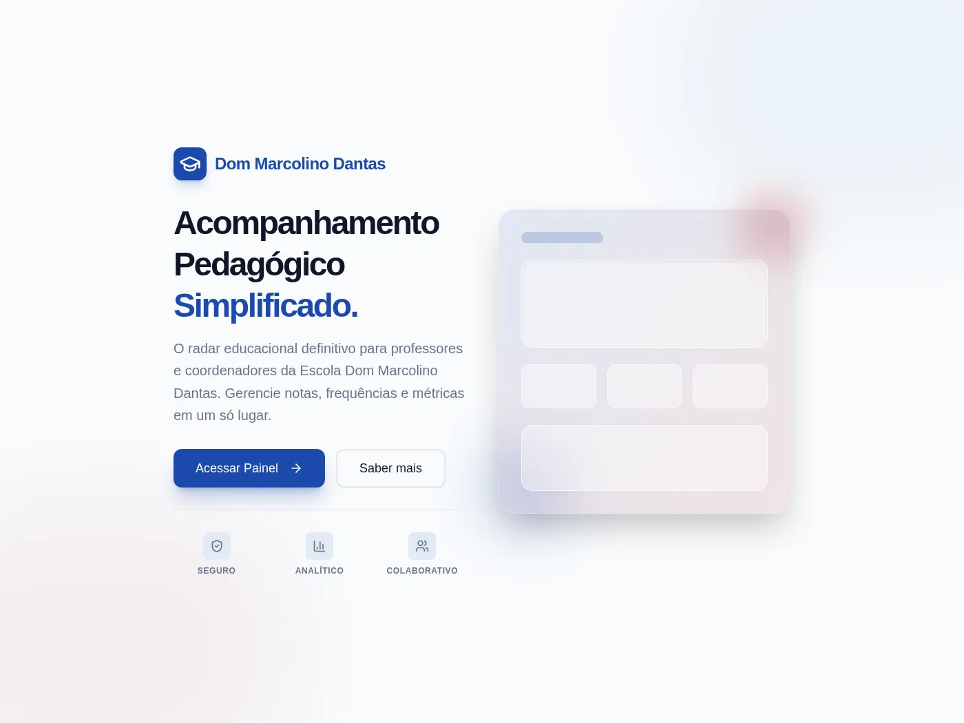 Dom Marcolino School Dashboard