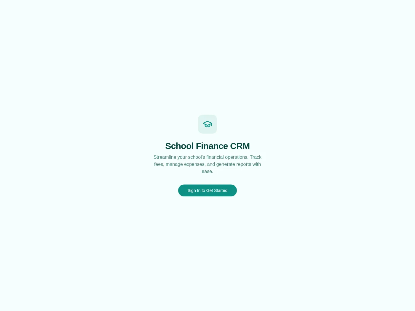 School Finance CRM