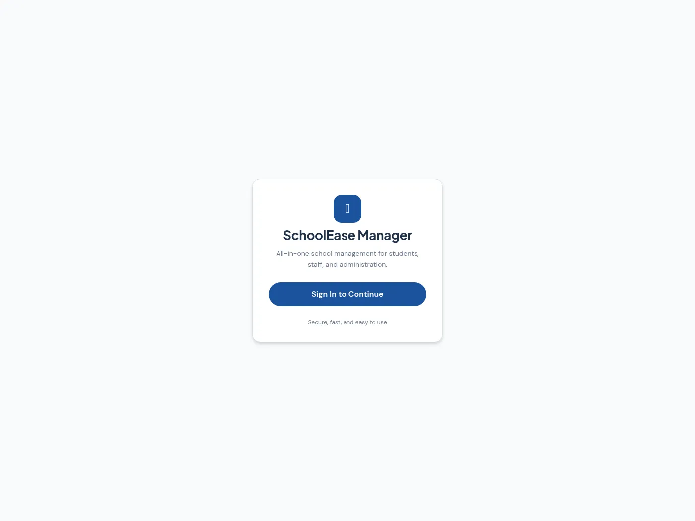 SchoolEase Manager