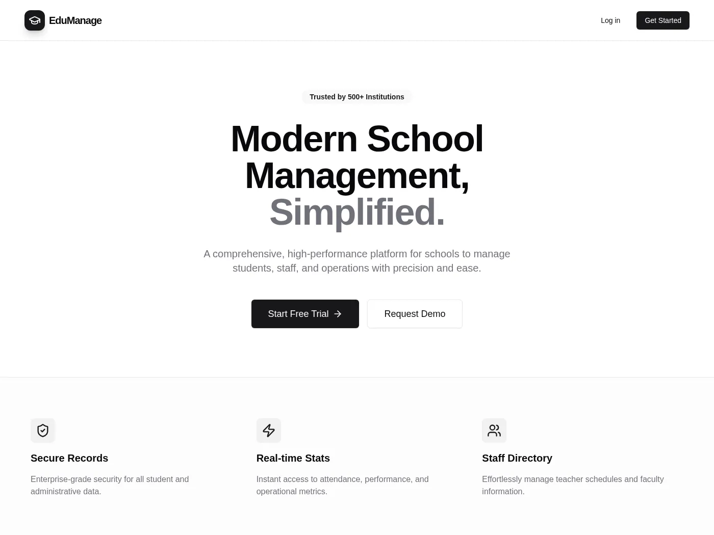 EduManage Dashboard