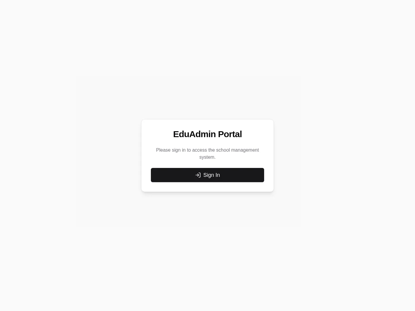 EduAdmin Portal