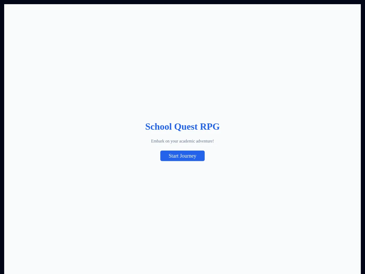 School Quest RPG