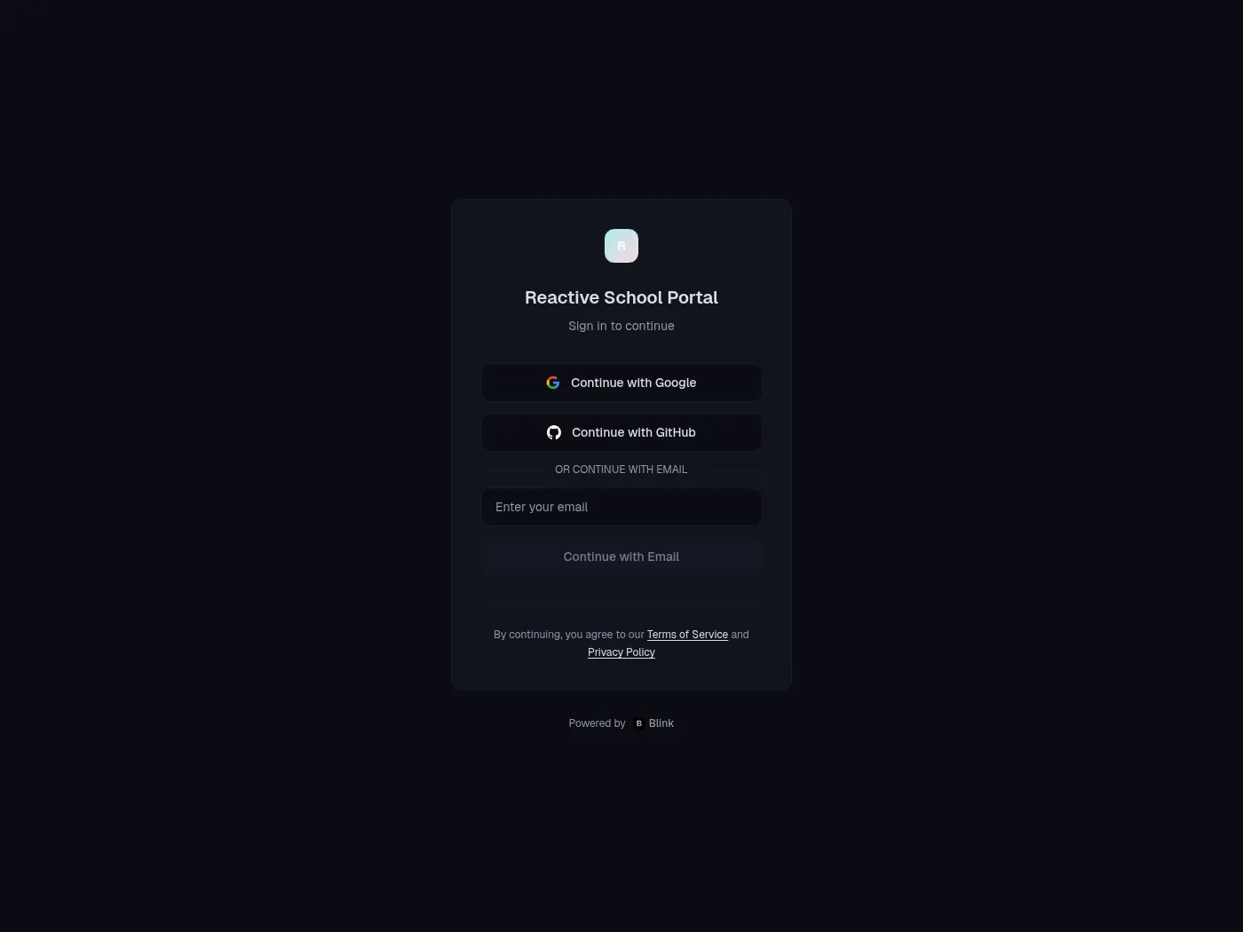 Reactive School Portal
