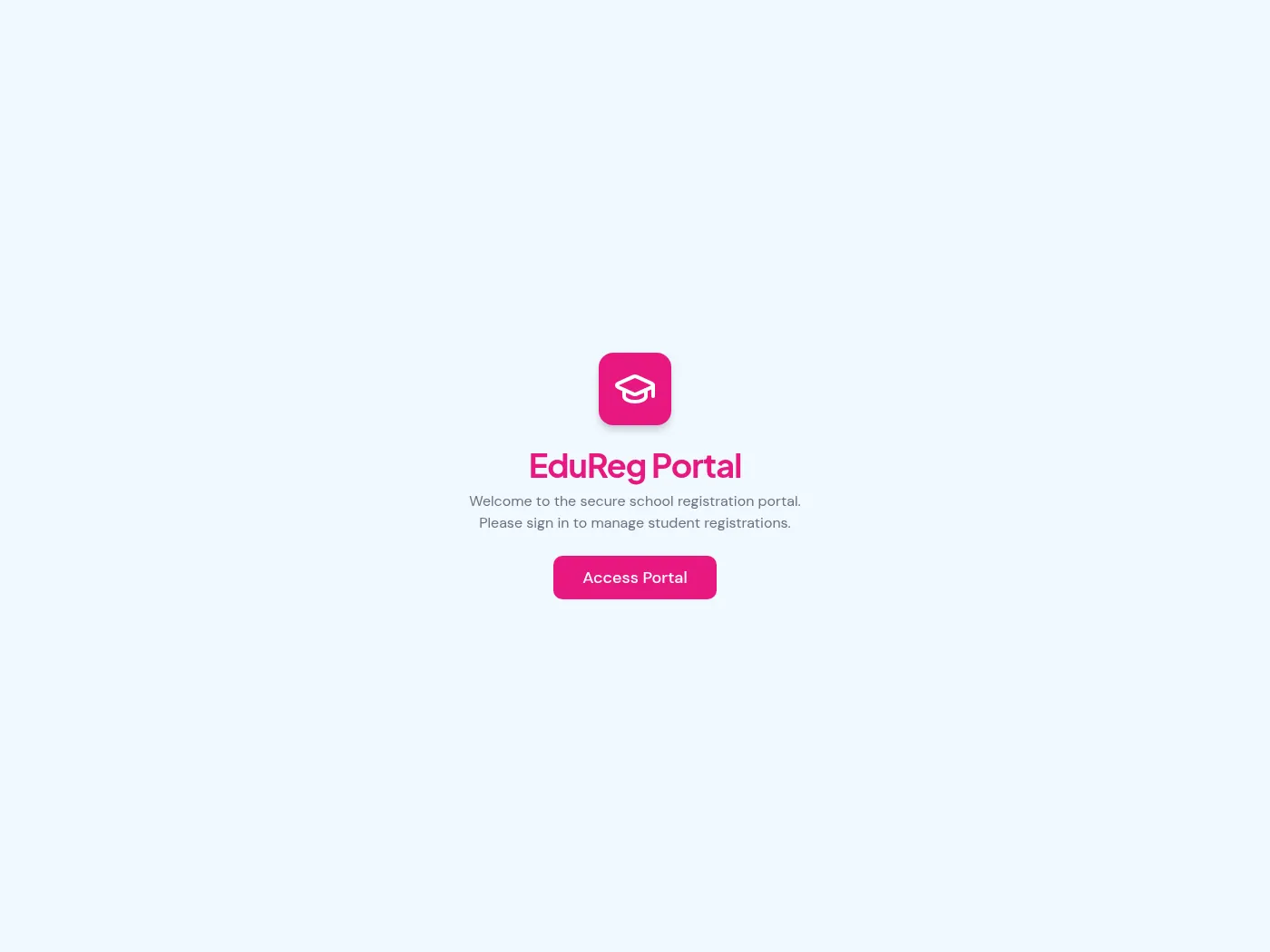 School Registration Portal