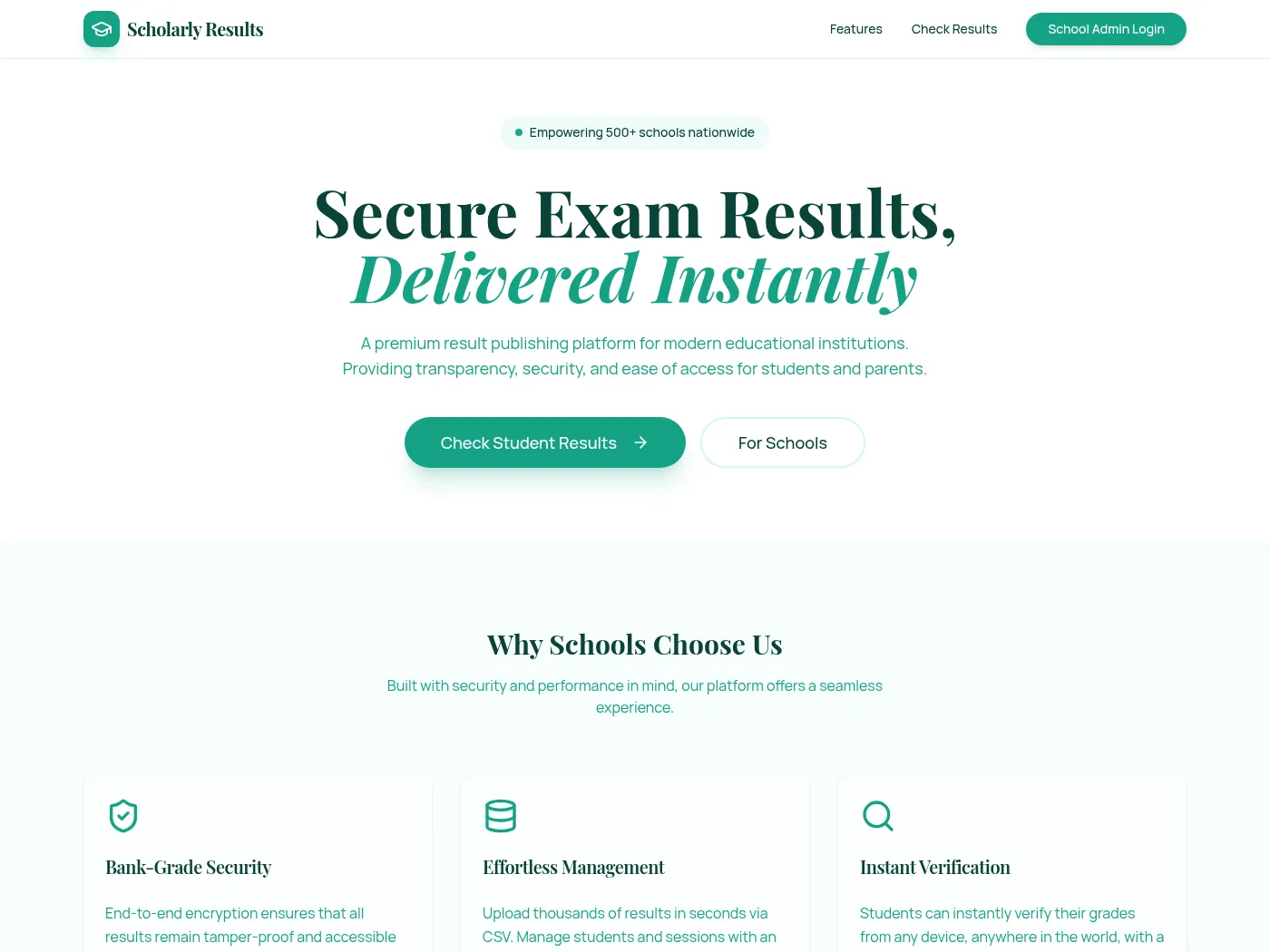 School Result Portal