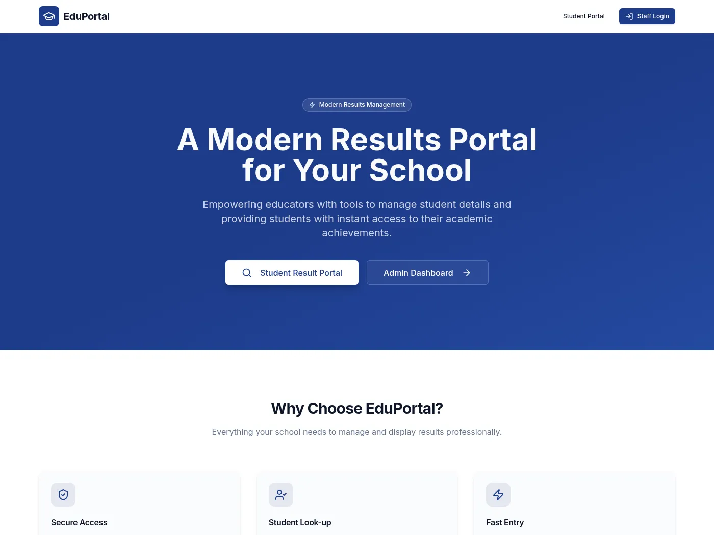 School Results Portal
