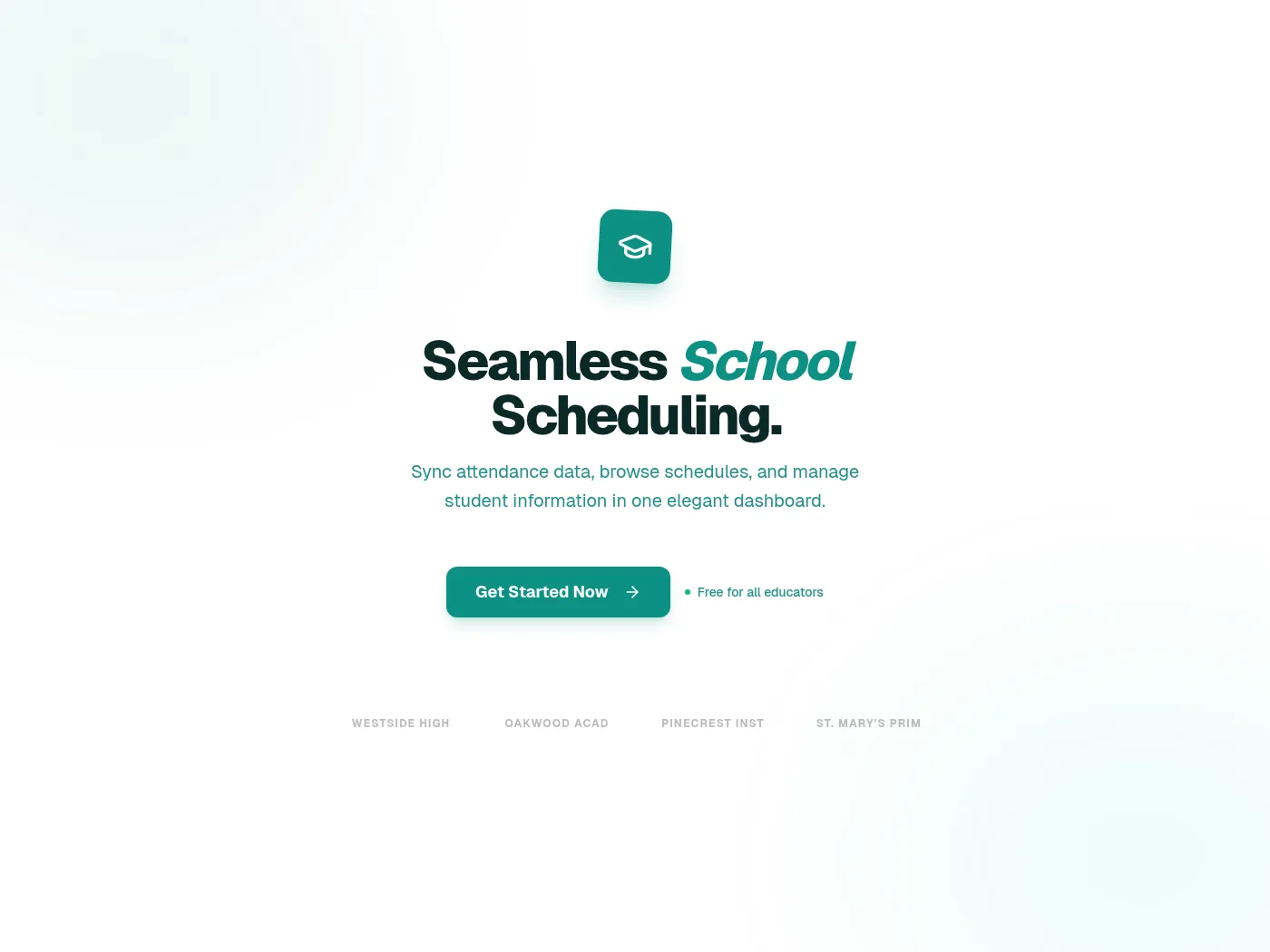 School Scheduler Dashboard