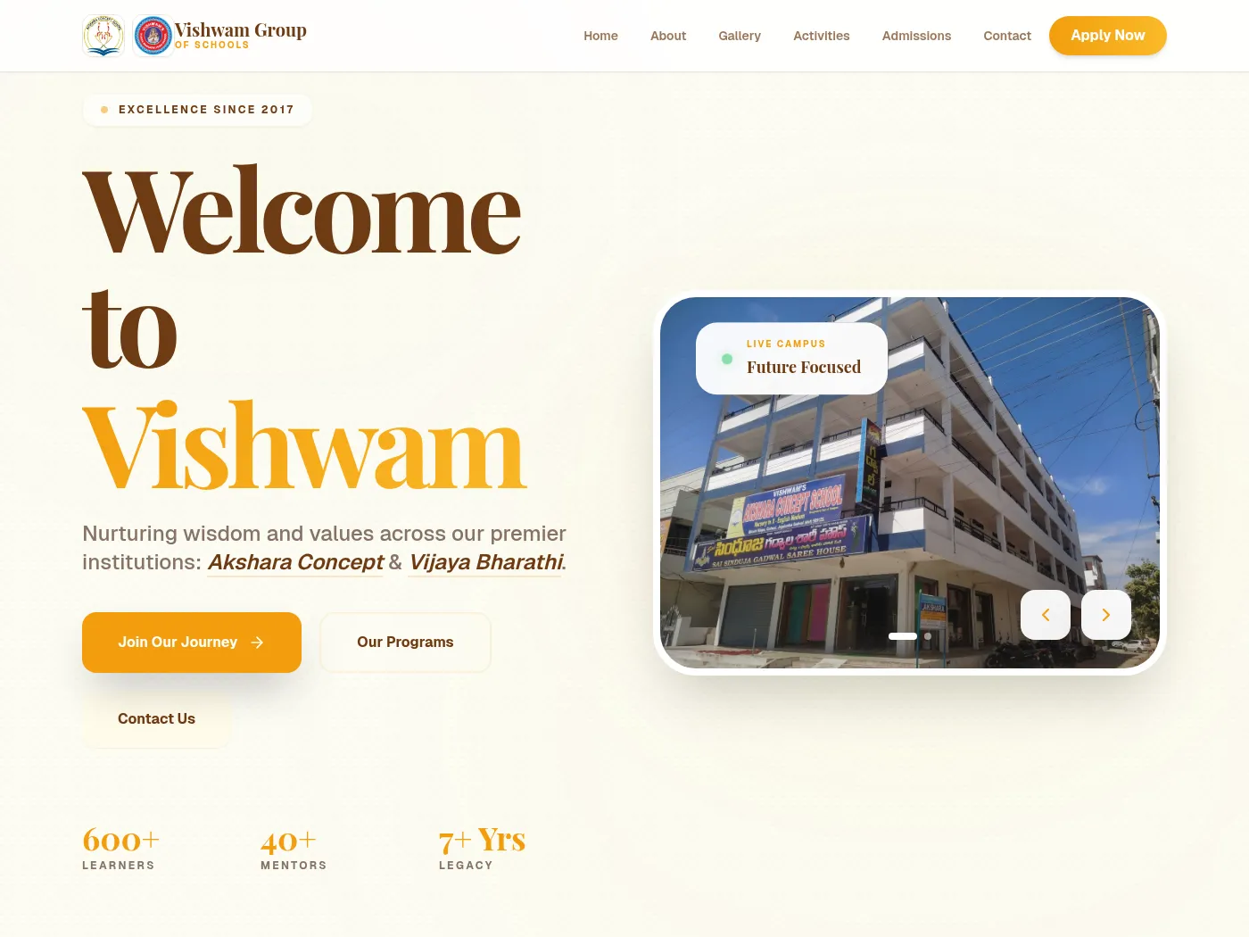 Vishwams School Template