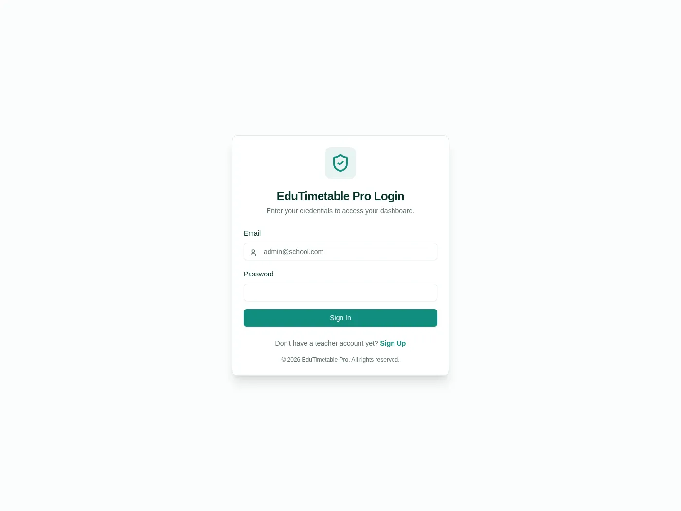 EduTimetable Pro