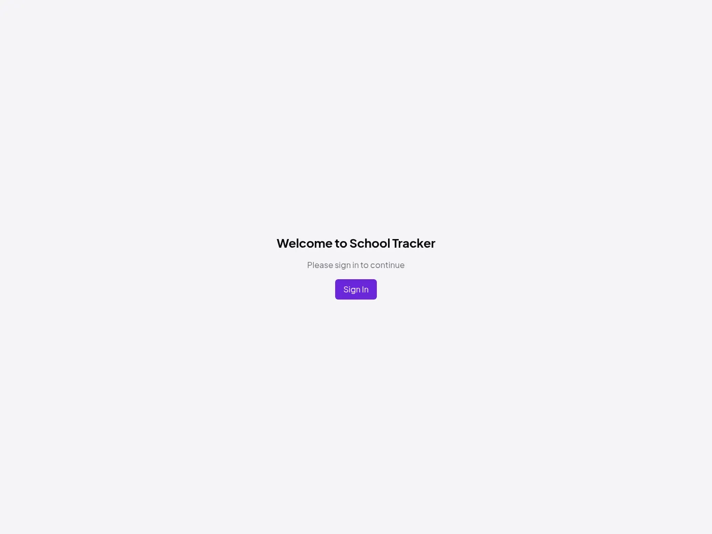 School Tracker System