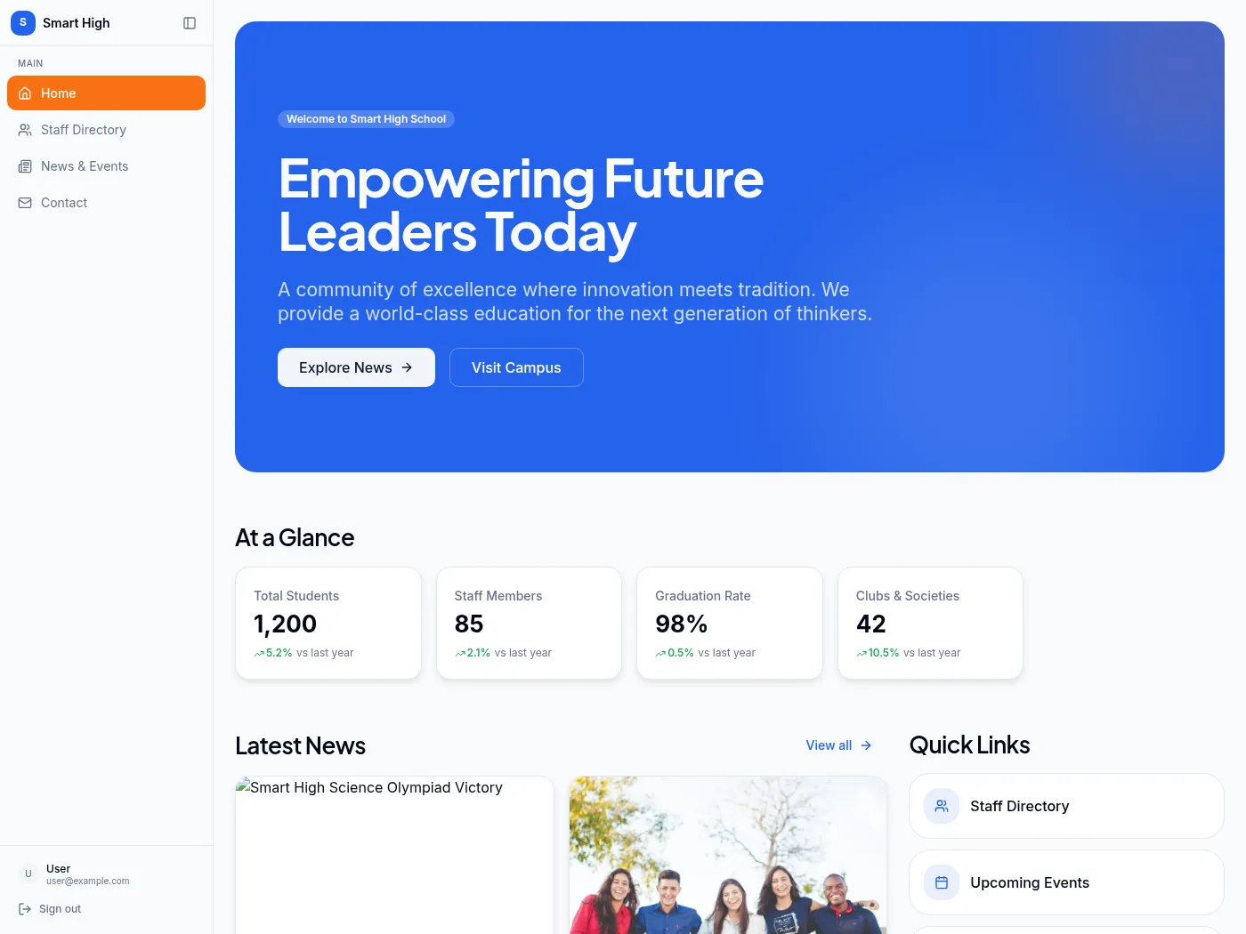 Smart School Website