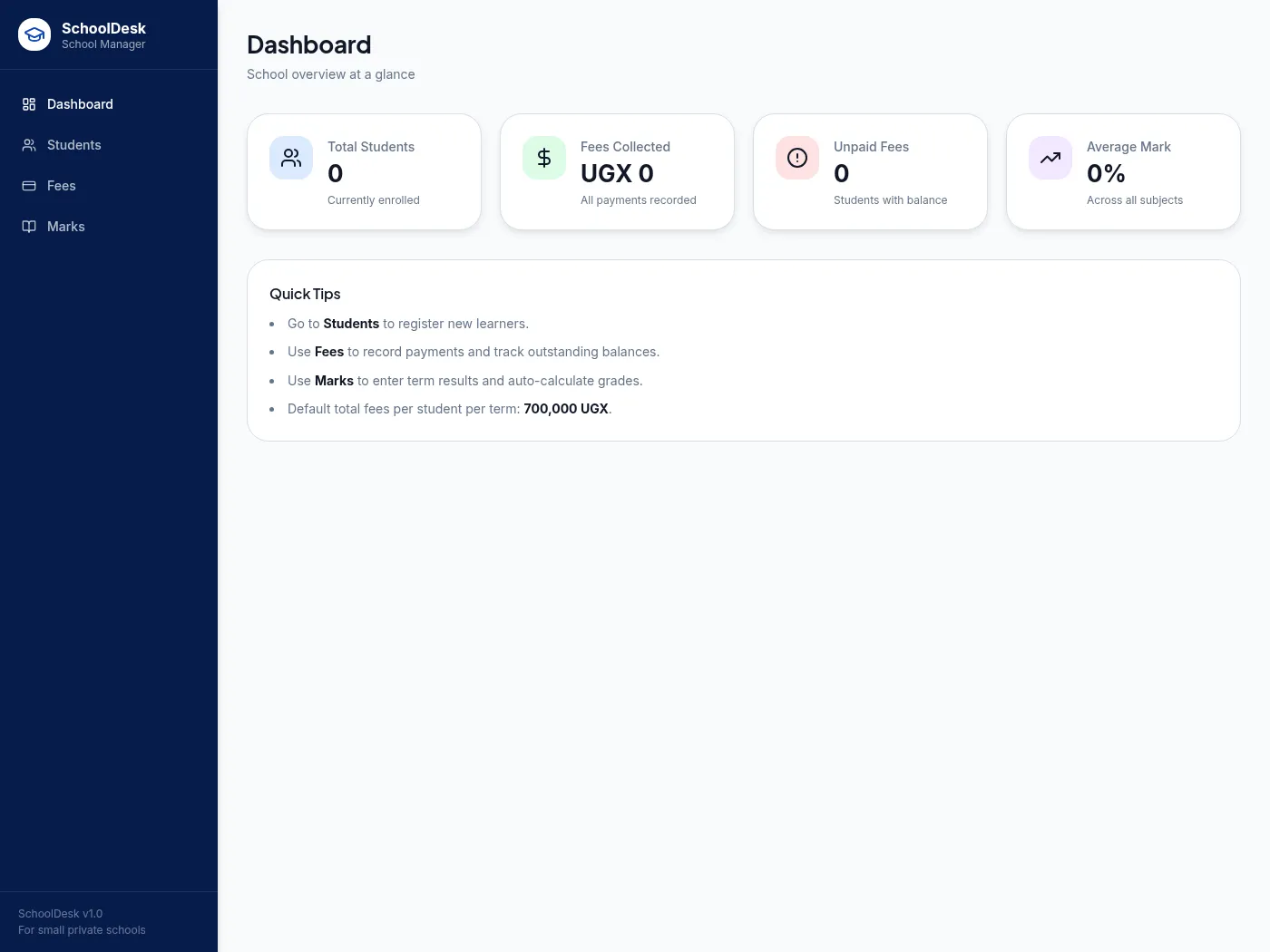 SchoolDesk Manager