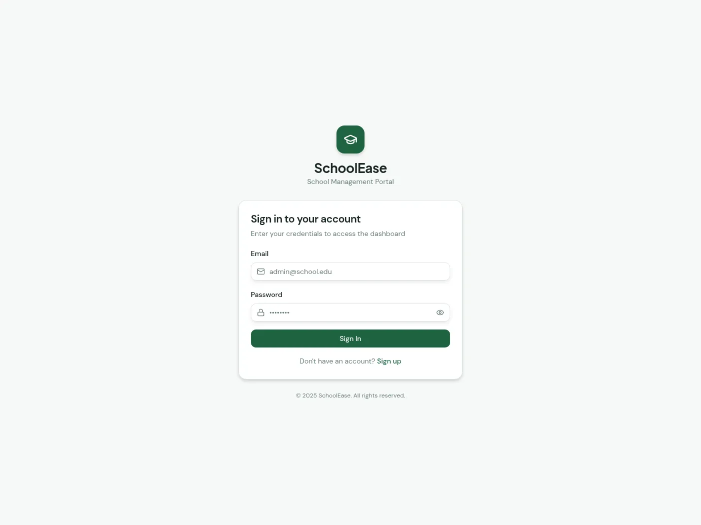 SchoolEase Web Portal
