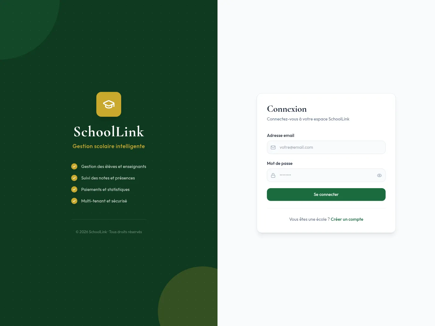 SchoolLink SaaS Frontend