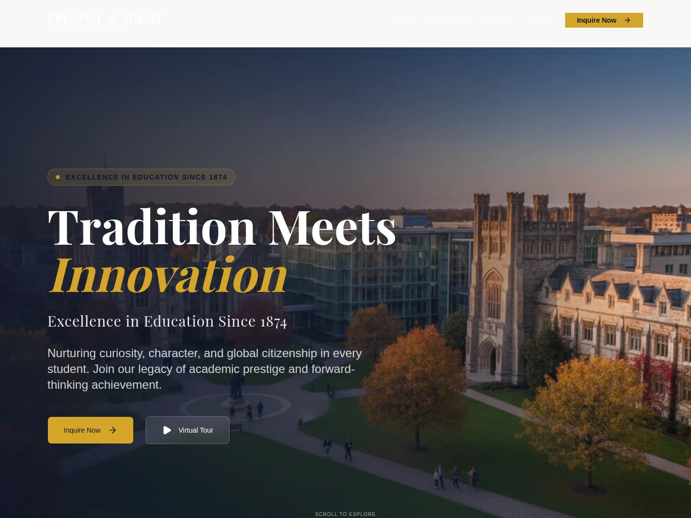 SchoolSite Landing Page