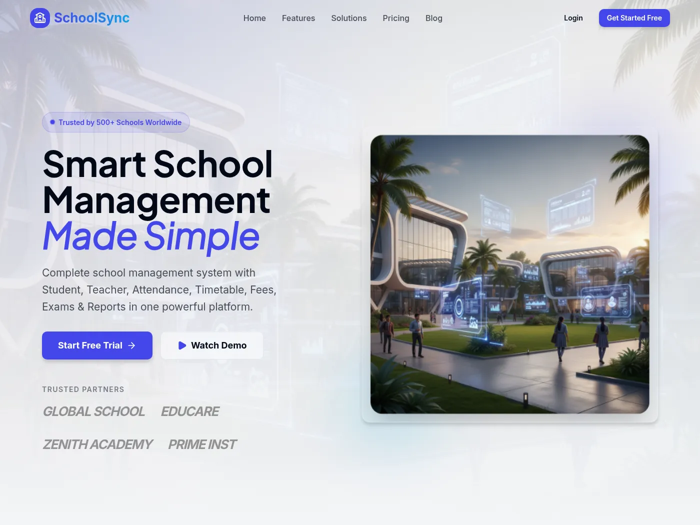 SchoolSync Landing Page
