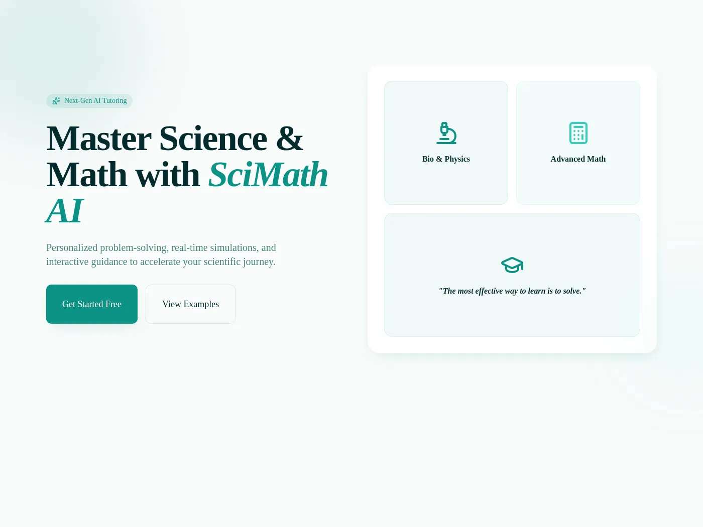 SciMath AI Tutor
