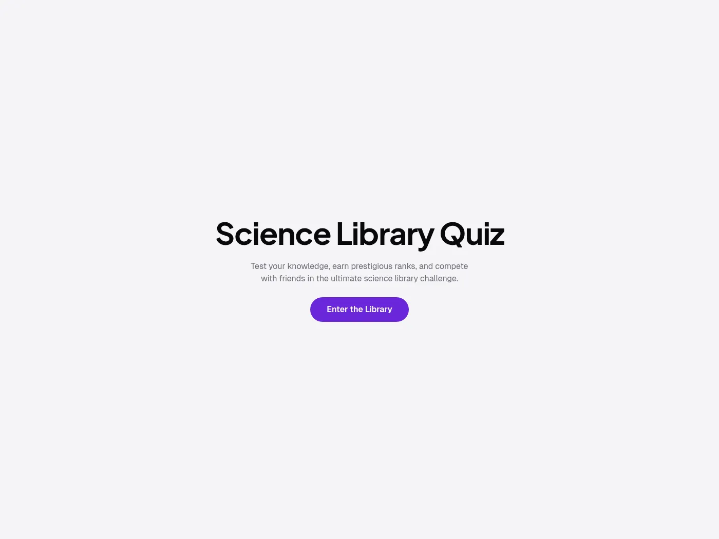 Science Library Quiz