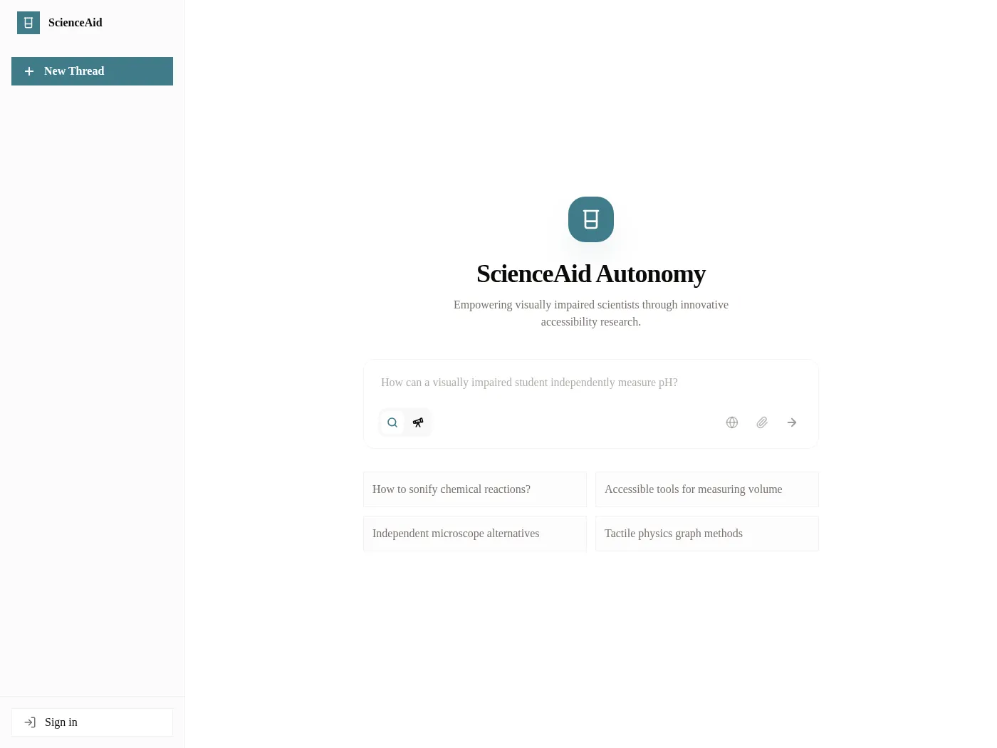 ScienceAid Autonomy