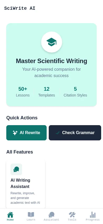 SciWrite AI Trainer