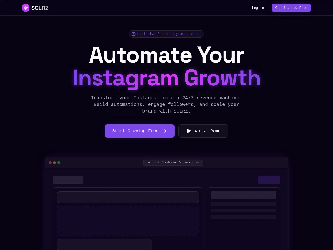 SCLRZ Insta Chat Platform