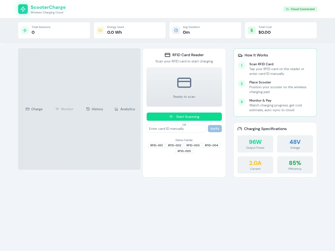 ScooterCharge Cloud App