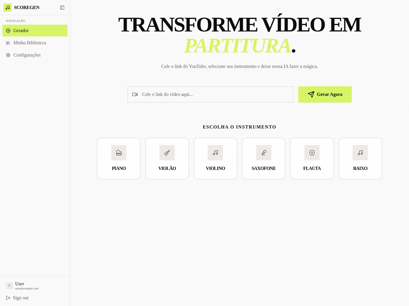 ScoreGen Video App