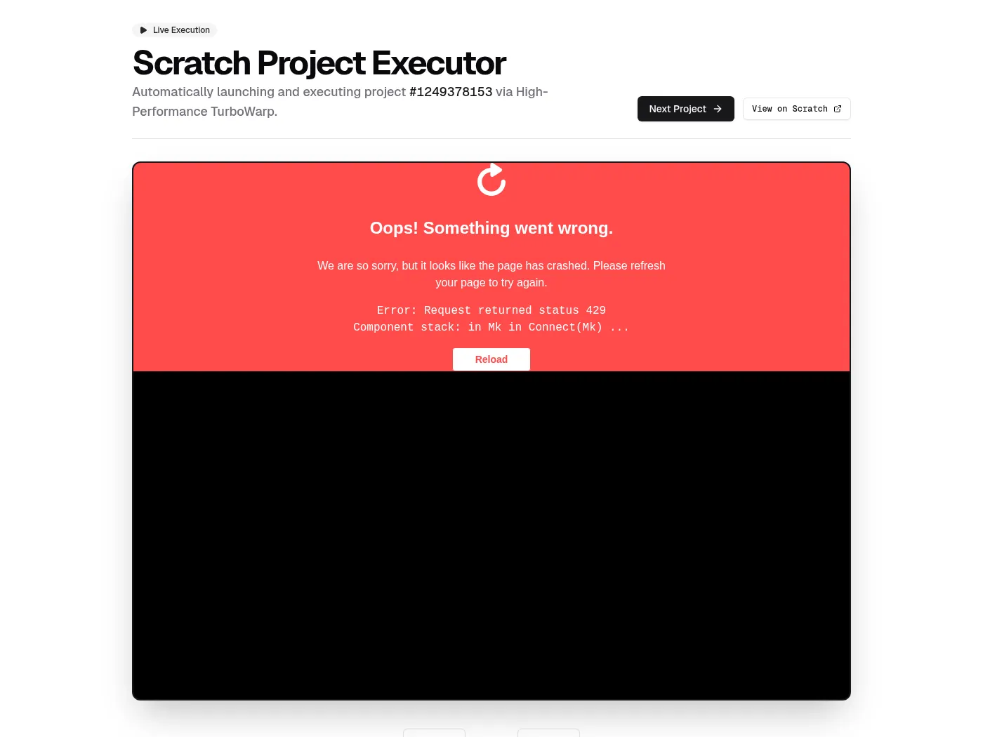 Scratch Executor Page