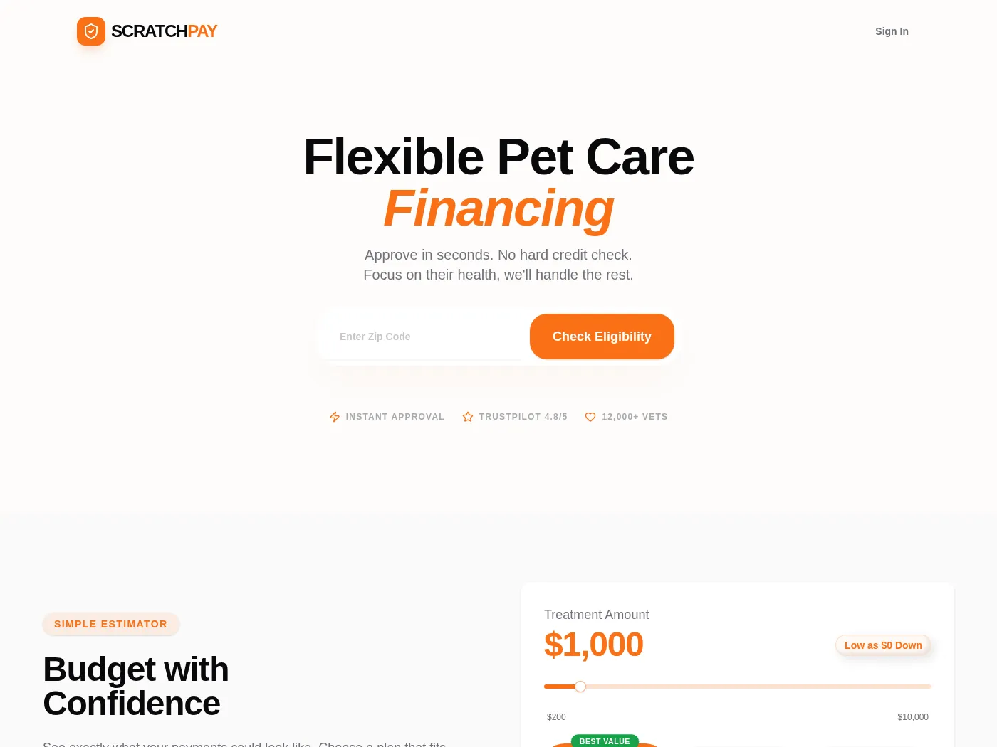 Scratchpay Bridge Landing