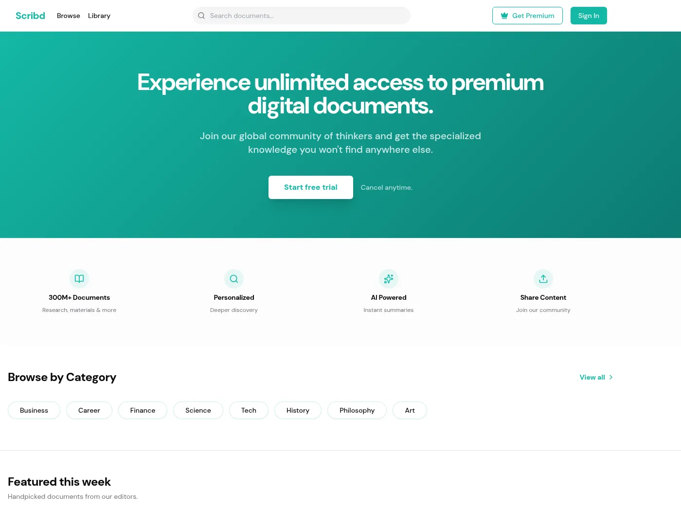 Scribd Premium Clone
