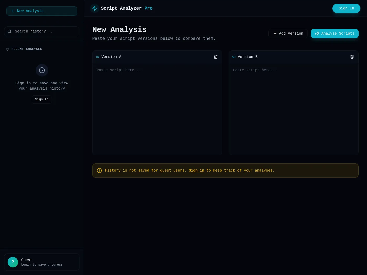 Script Analyzer Pro