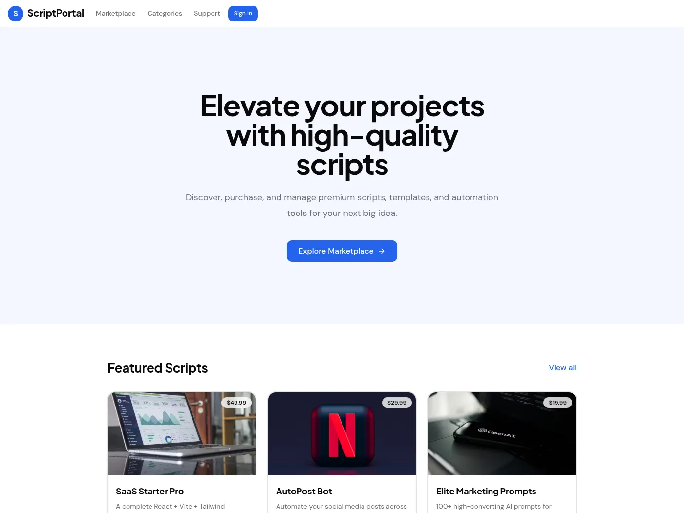 Script Buyer Portal