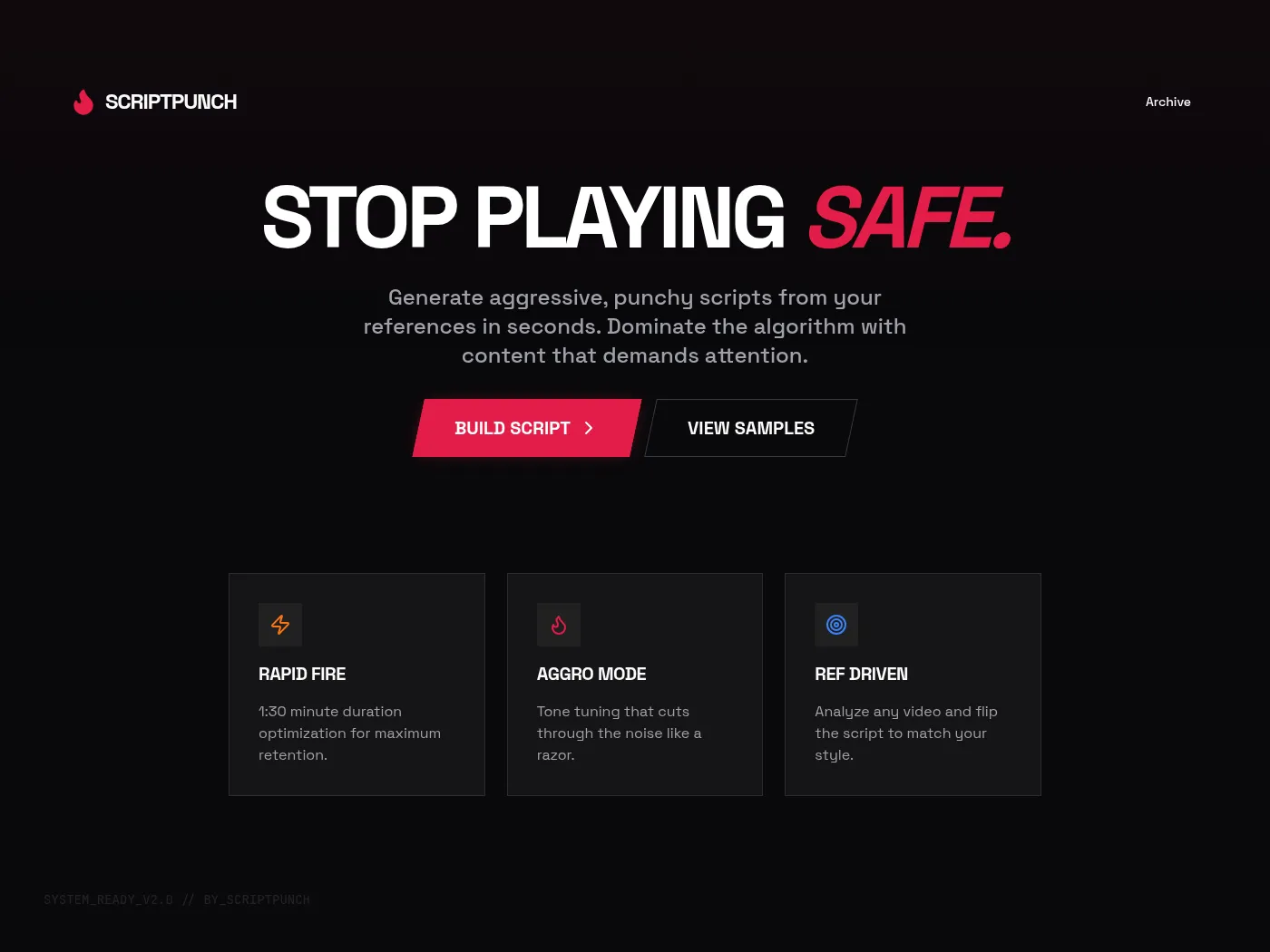 Aggressive Script Generator