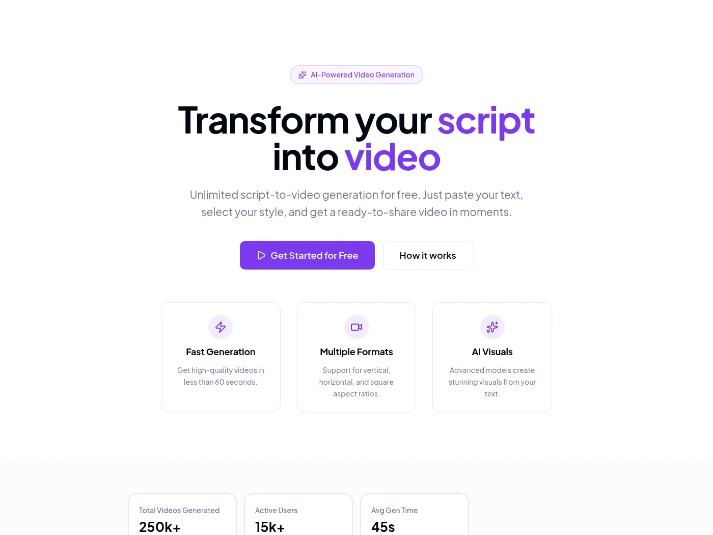 Script2Video Generator