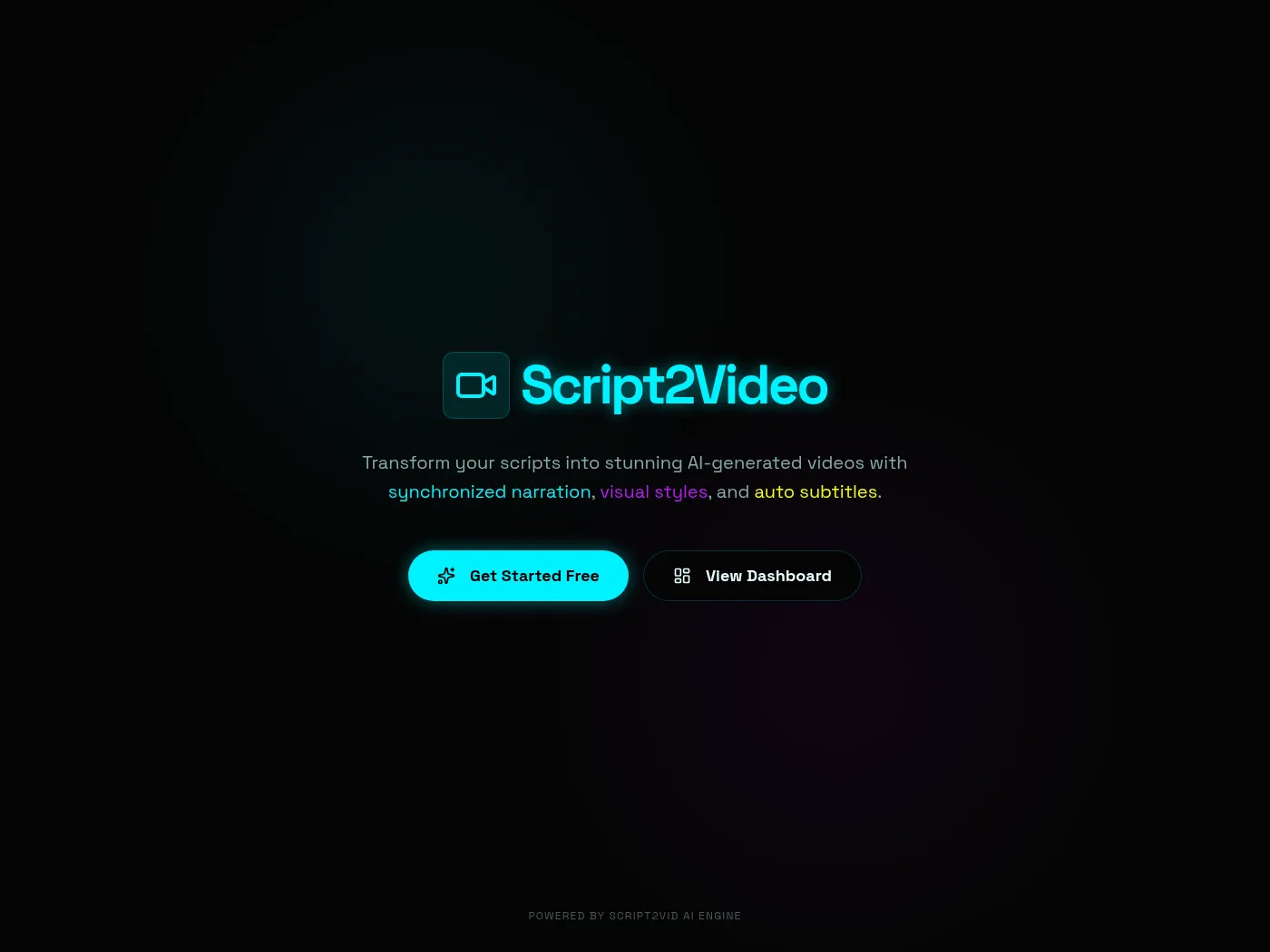 Script2Video AI Studio