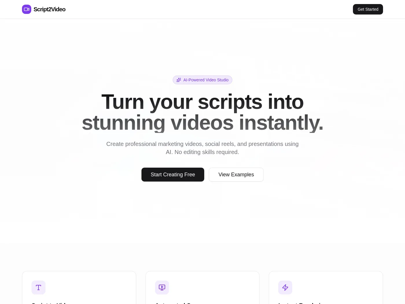 Script2Video Studio