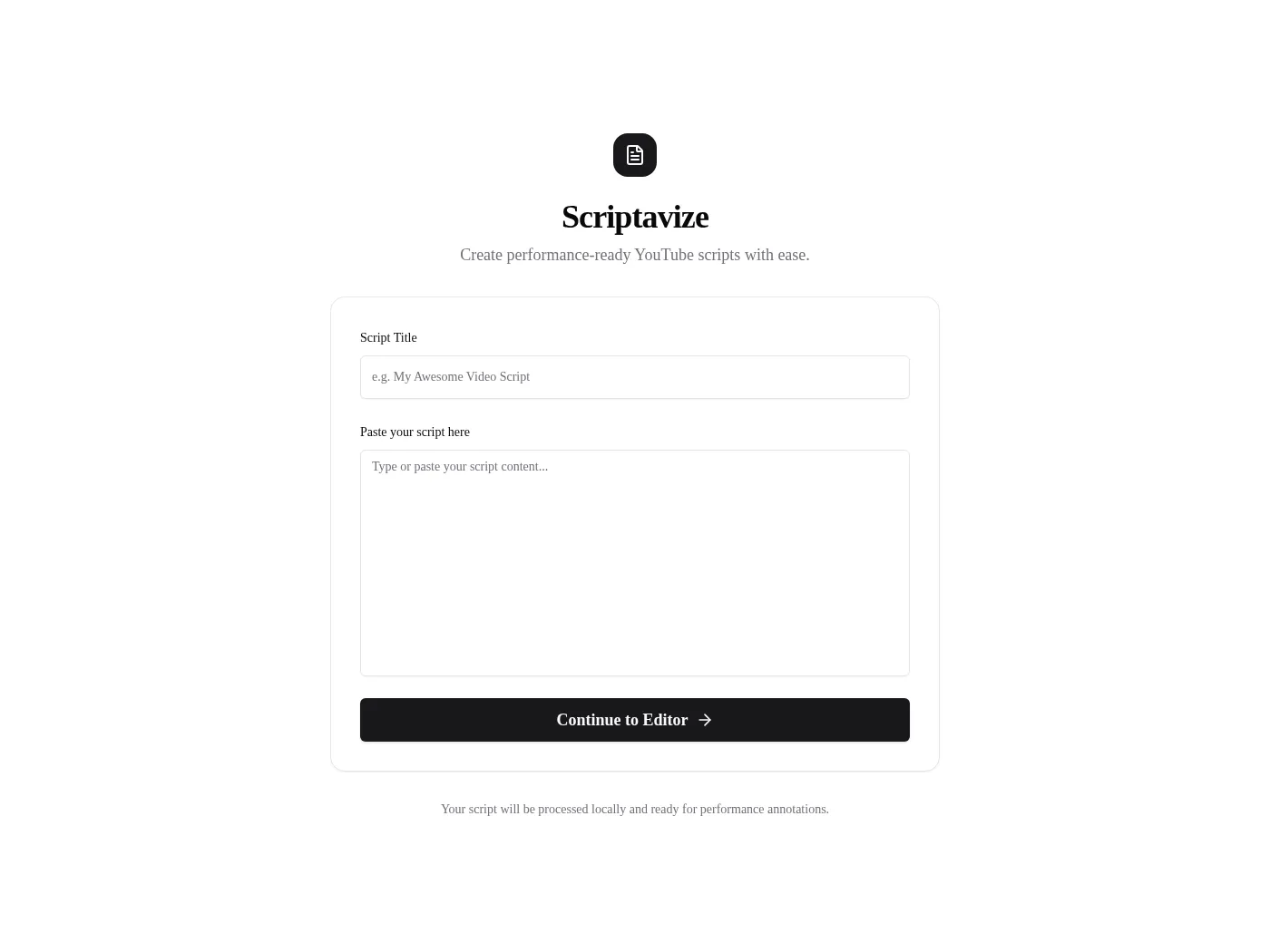 Scriptavize App