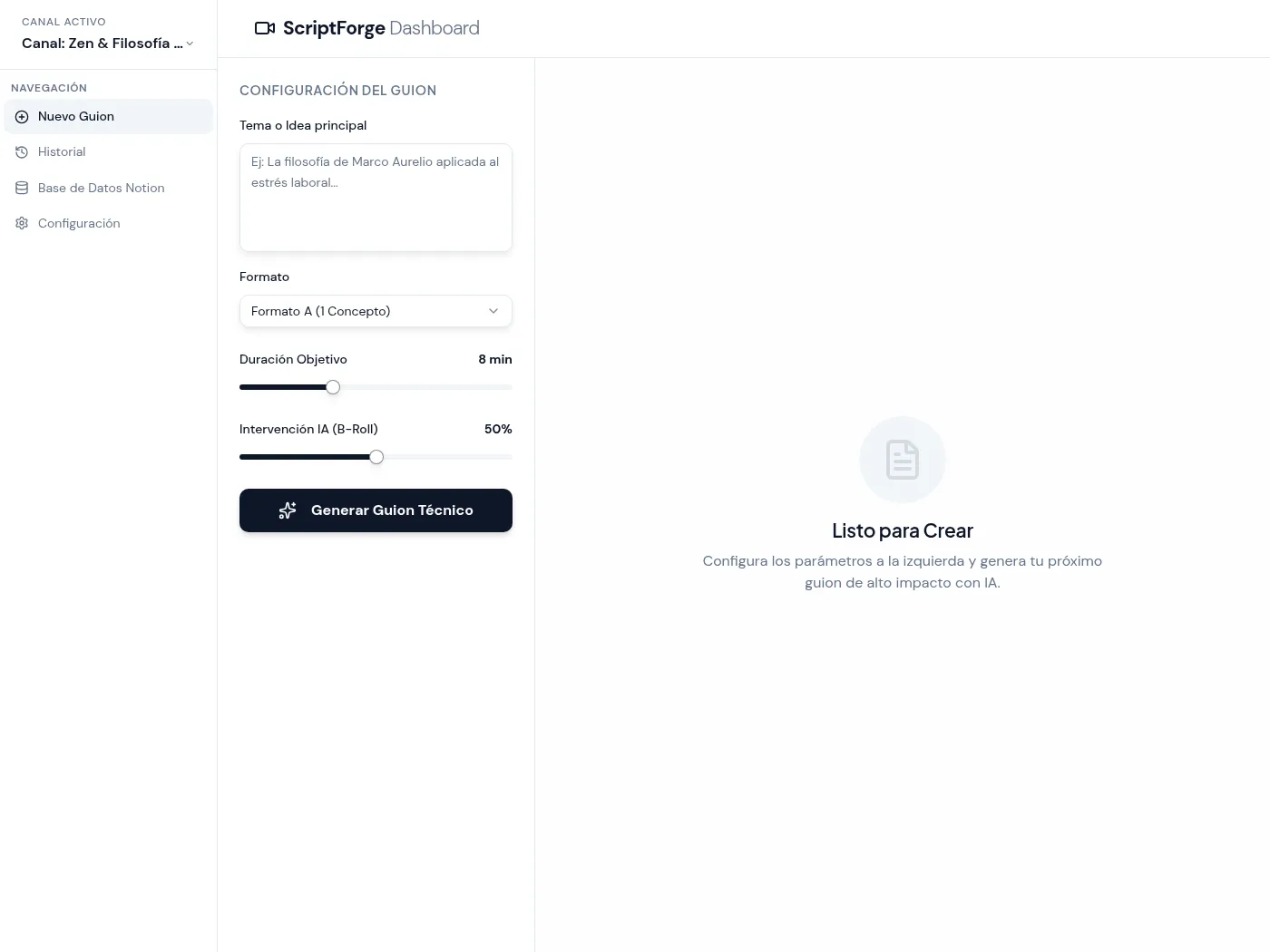 ScriptForge Dashboard