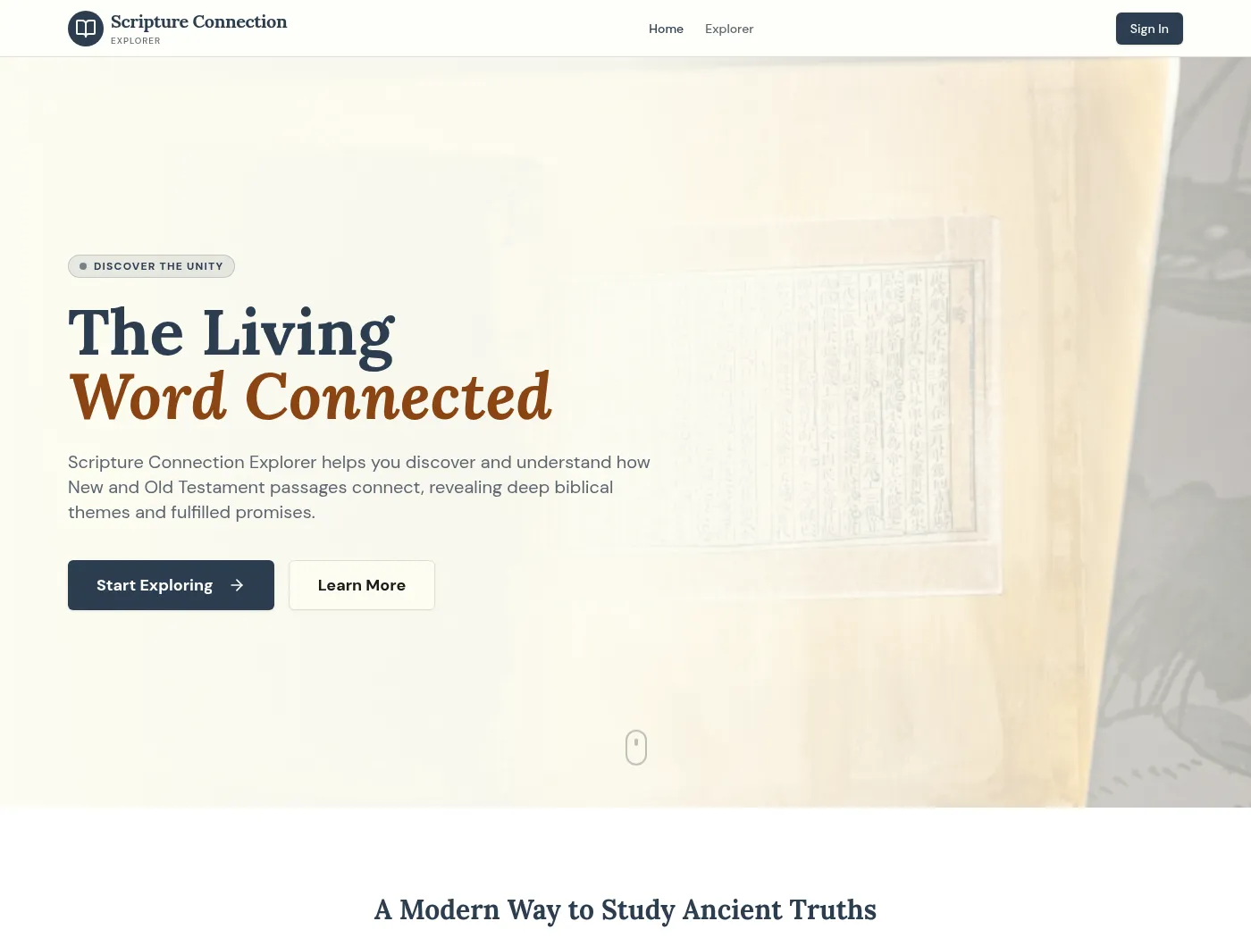 Scripture Connection Explorer
