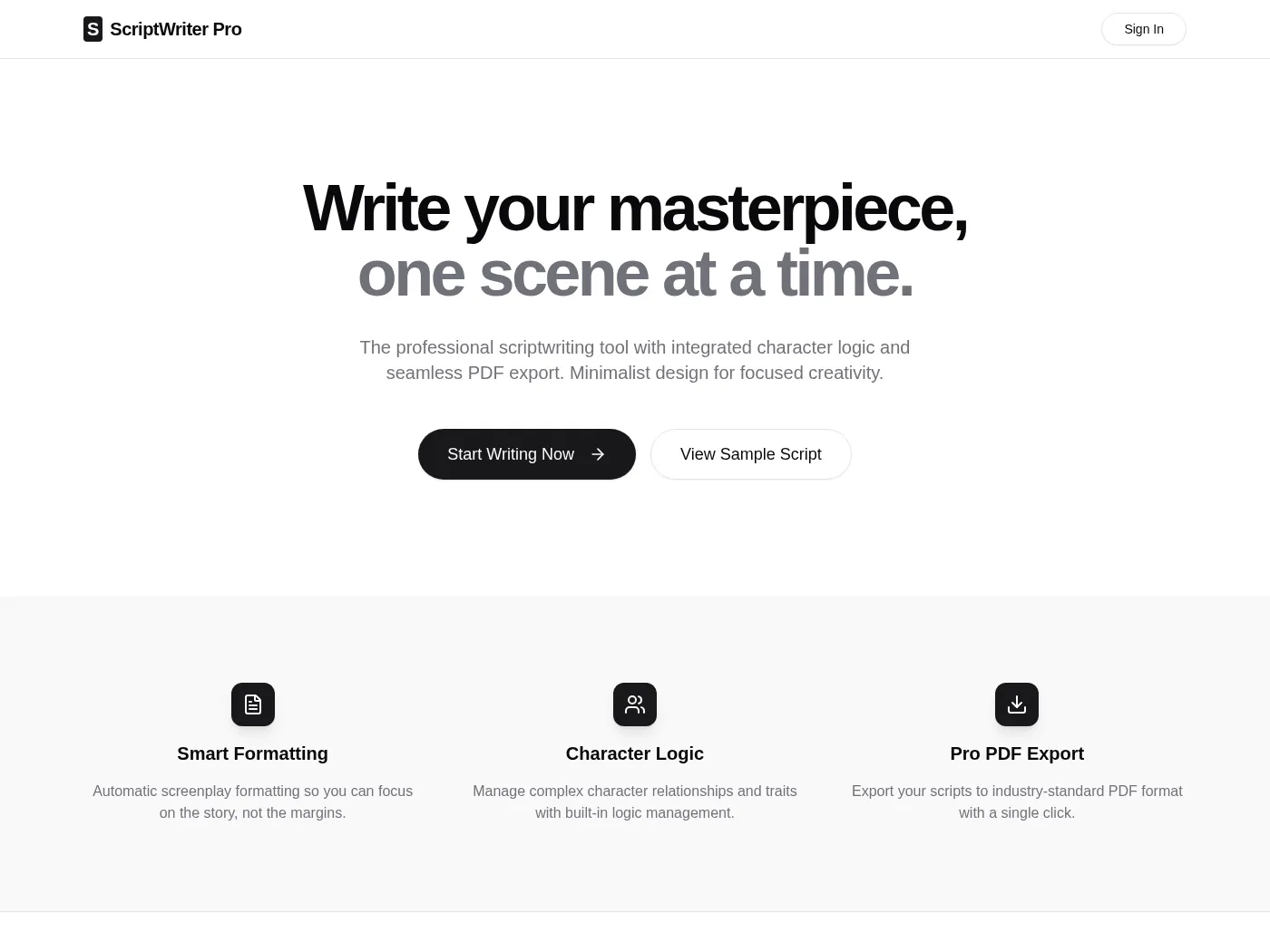 ScriptWriter Pro