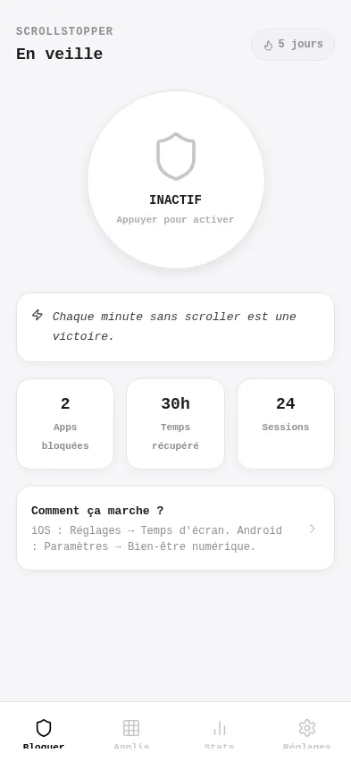 ScrollStopper Mobile