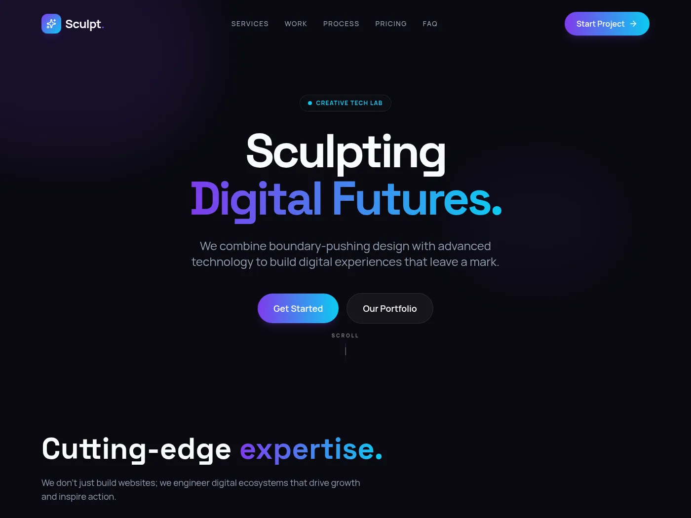 Sculpt Digital Onepager